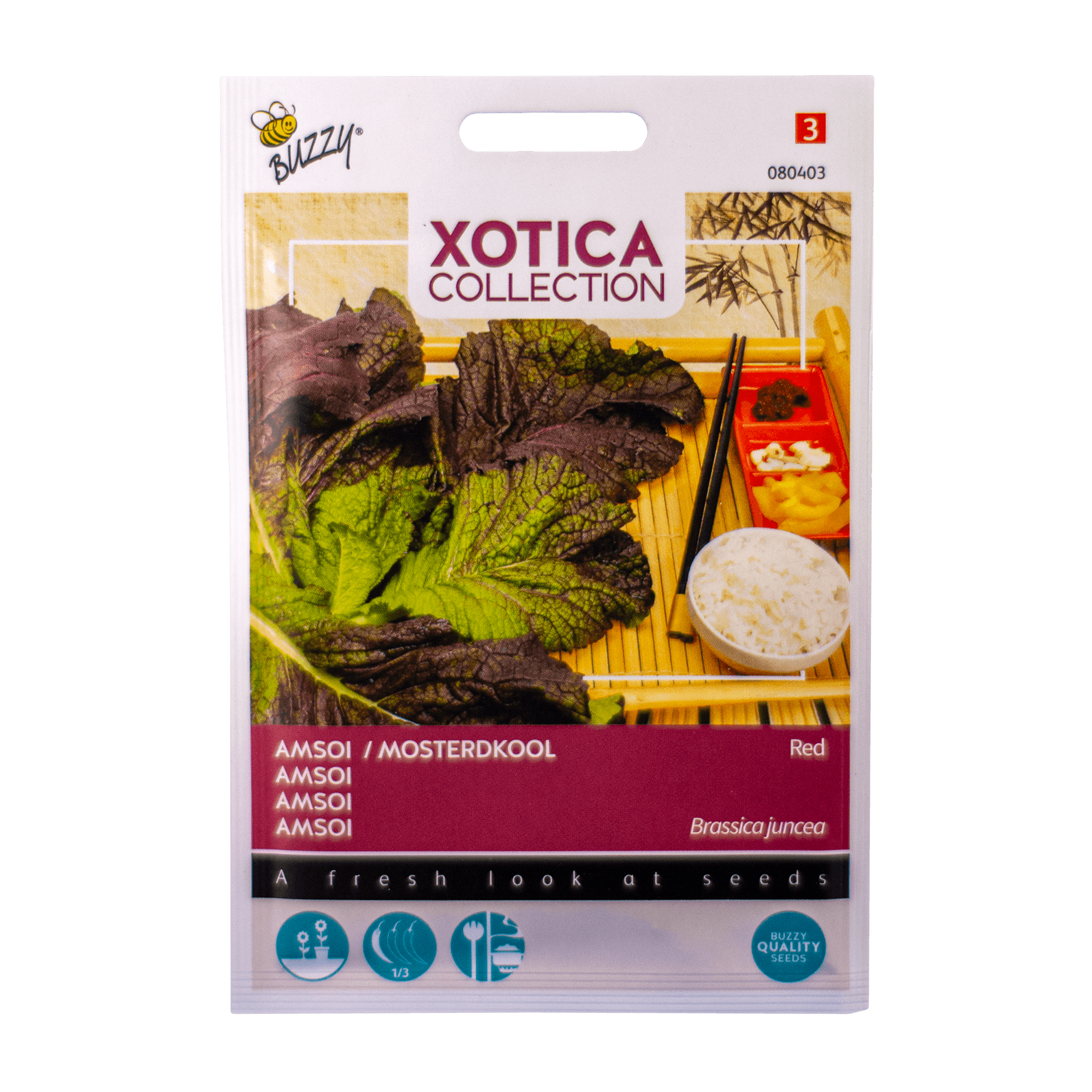 Amsoi Rode Mosterdkool Xotica moestuin zaden kopen